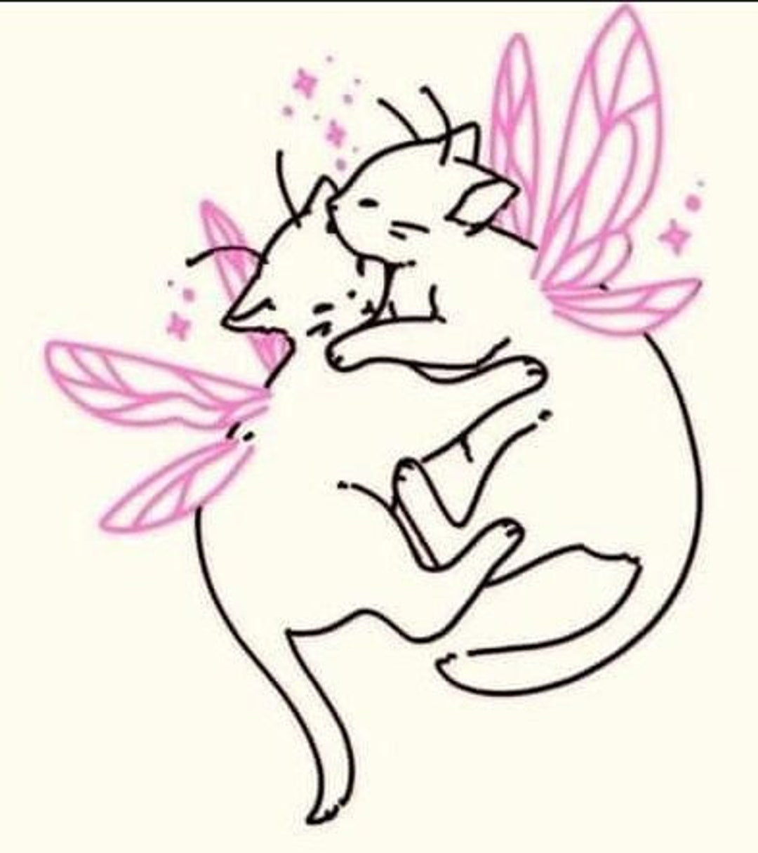 Fairy Kitty Embroidery Pes File Digitization - Etsy