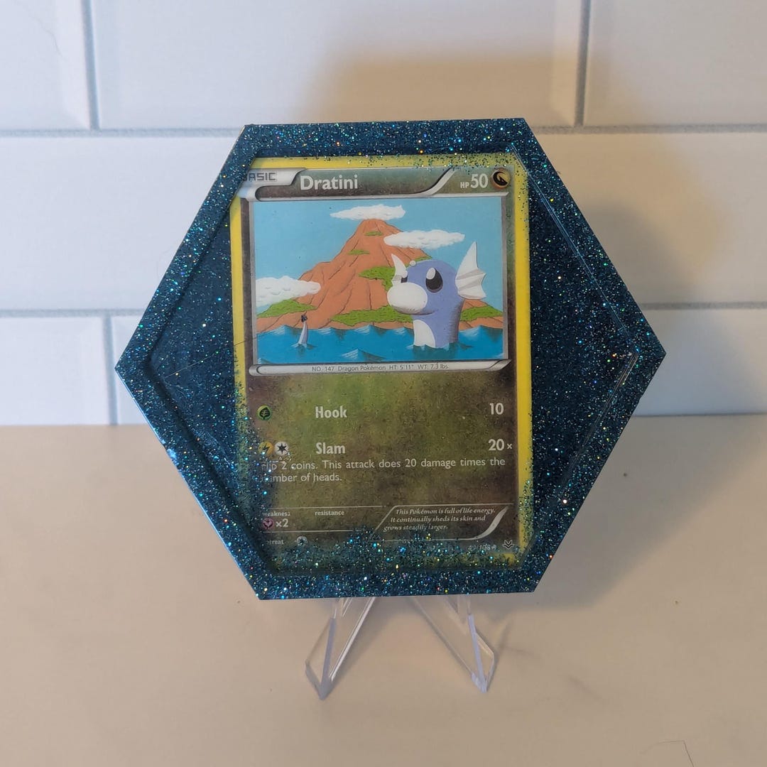 Pokémon Card Resin Coaster/trinket Dish Dratini - Etsy