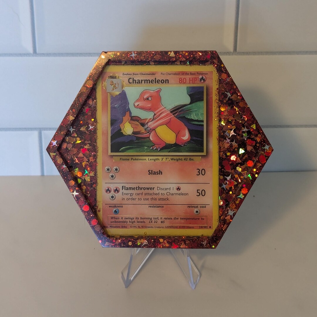 Pokémon Card Resin Coaster/trinket Dish Charmeleon - Etsy