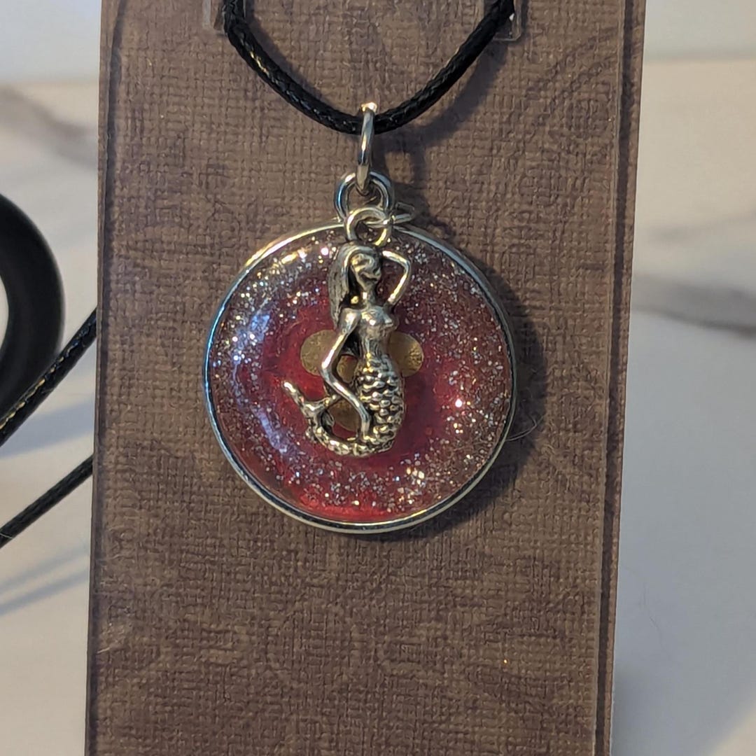 Mickey Mouse Mermaid Resin Pendant - Etsy