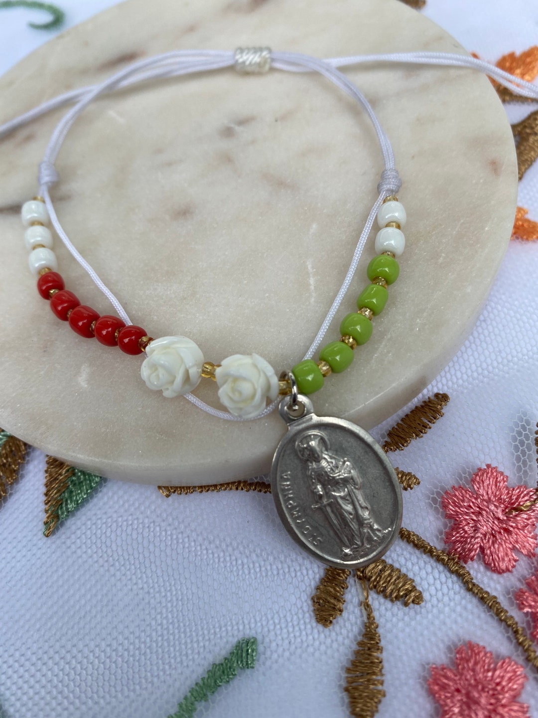 St Dymphna Necklace With Chaplet Bracelet - Etsy