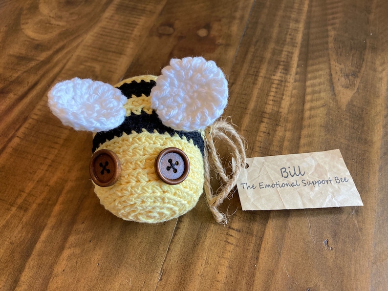 Bill the Emotional Support Bee, Crochet Bee - Etsy