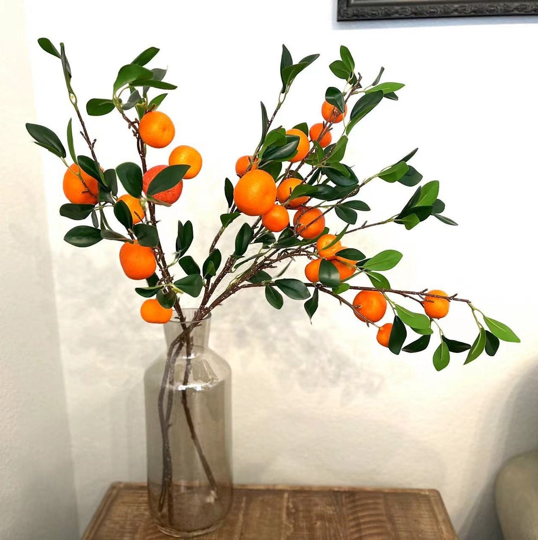 Artificial Orange Branch 34 Inch - Etsy