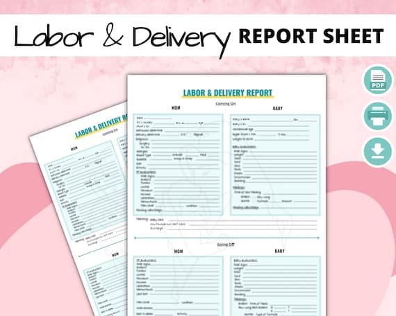 Labor and Delivery Report Sheet Ldrp Nurse Nurse Report - Etsy