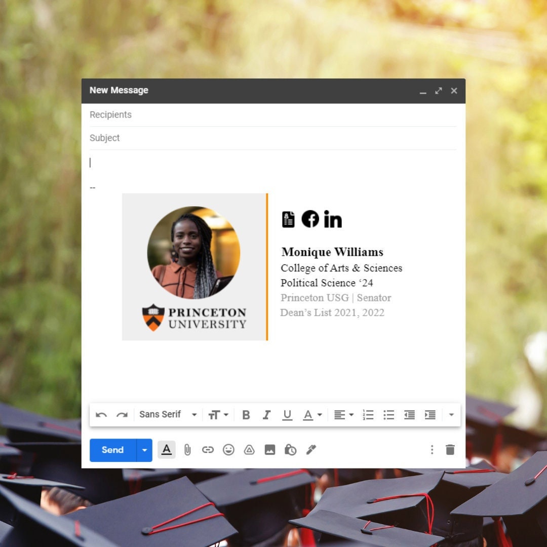 Gmail Email Signature Template - Etsy