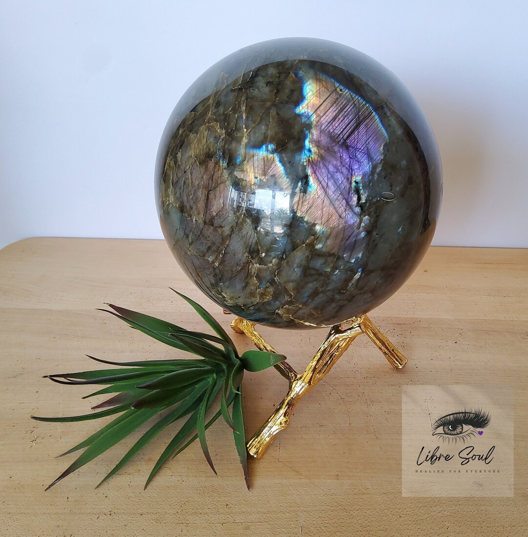 Natural XL Labradorite Crystal Sphere With Dragon Eye Flash - Etsy