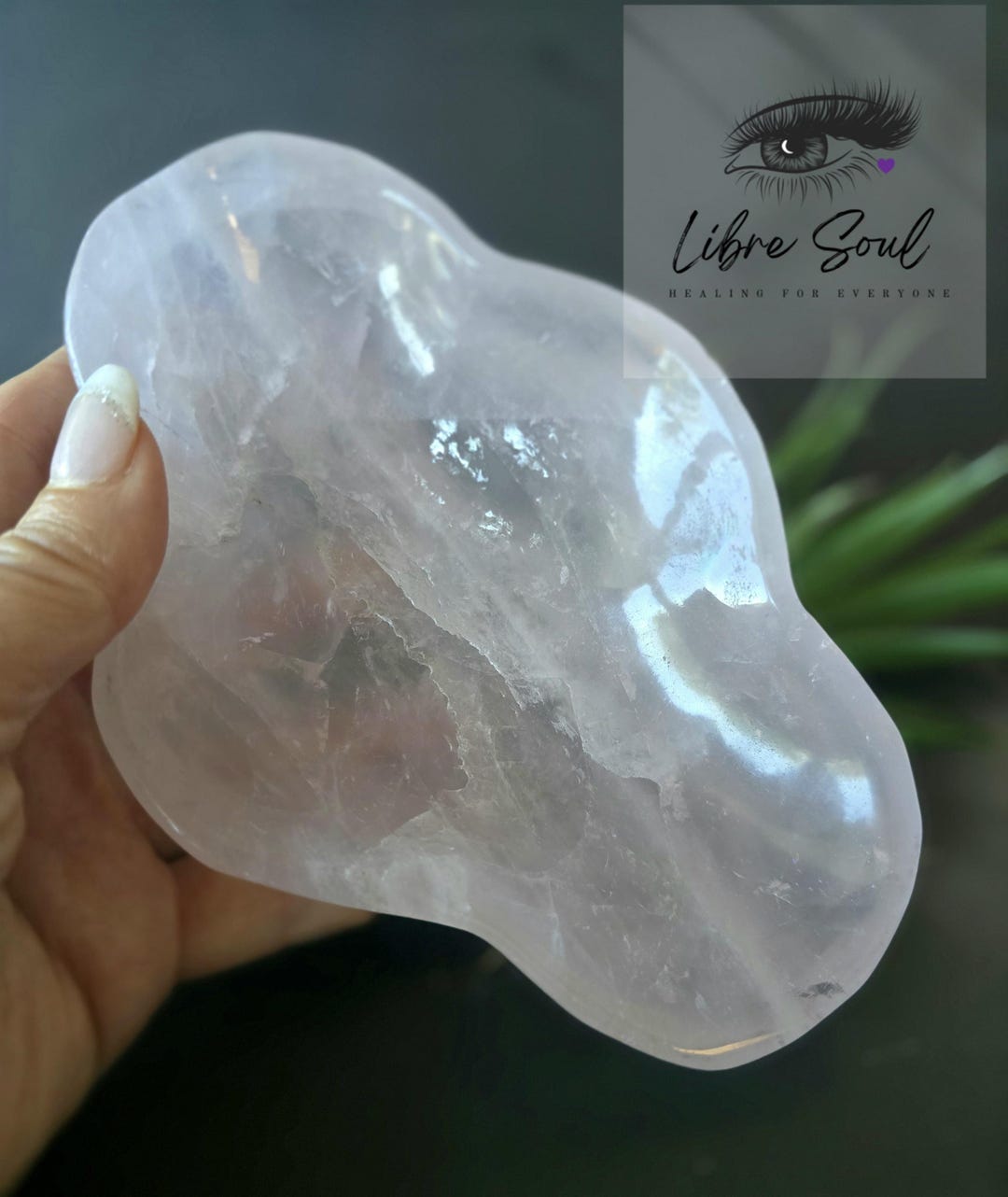 Natural 6" Rose Quartz Cleansing Crystal Bowl| Crystal Cleansing Bowl ...