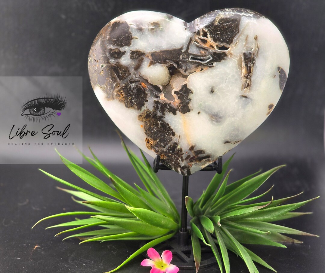 Large Sphalerite Druzy Heart Crystal W/ Stand| 6"| Gorgeous| Natural ...