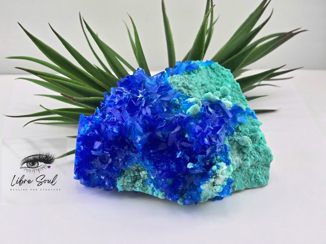 Blue Vitro Crystal Cluster Specimen| Copper Sulfite| Crystal Specimen ...