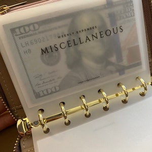 Custom A7 Weekly Expense - Etsy