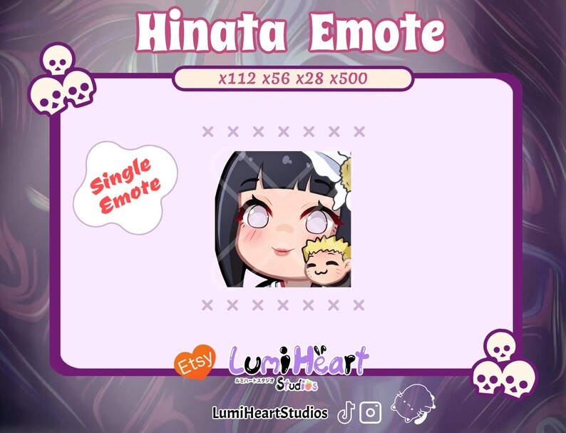 Hinata | Naruto Shippuden Single Emote | - Etsy