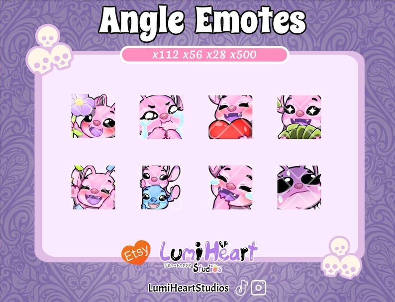 Angel Emote Bundle Lilo and Stitch - Etsy UK