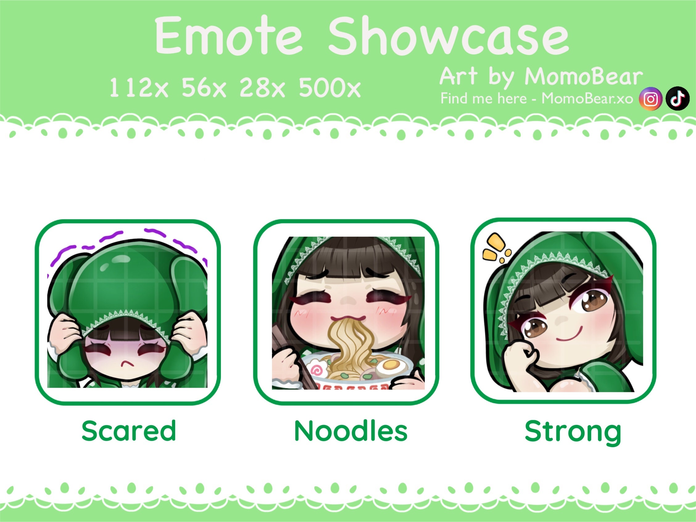 Feng Min Green Bunny Emote Bundle - Etsy