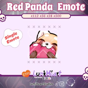 Red Panda Emote Heart - Etsy