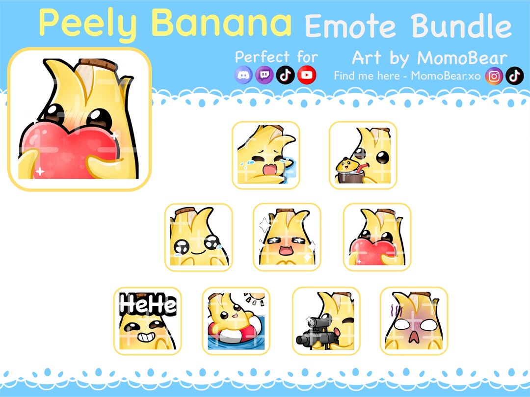 Banana Peely Emote Bundle - Etsy UK
