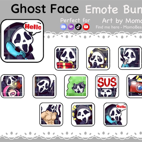 Twitch Emotes Ghost Face - Etsy