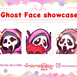 Pink Ghost Face Emotes - Etsy
