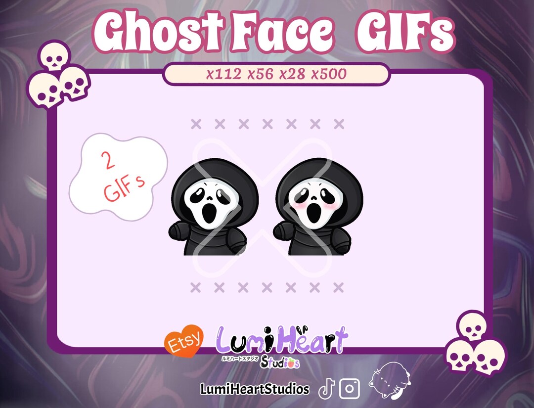 Ghost Face Dance Gifs | Set of 2 - Etsy
