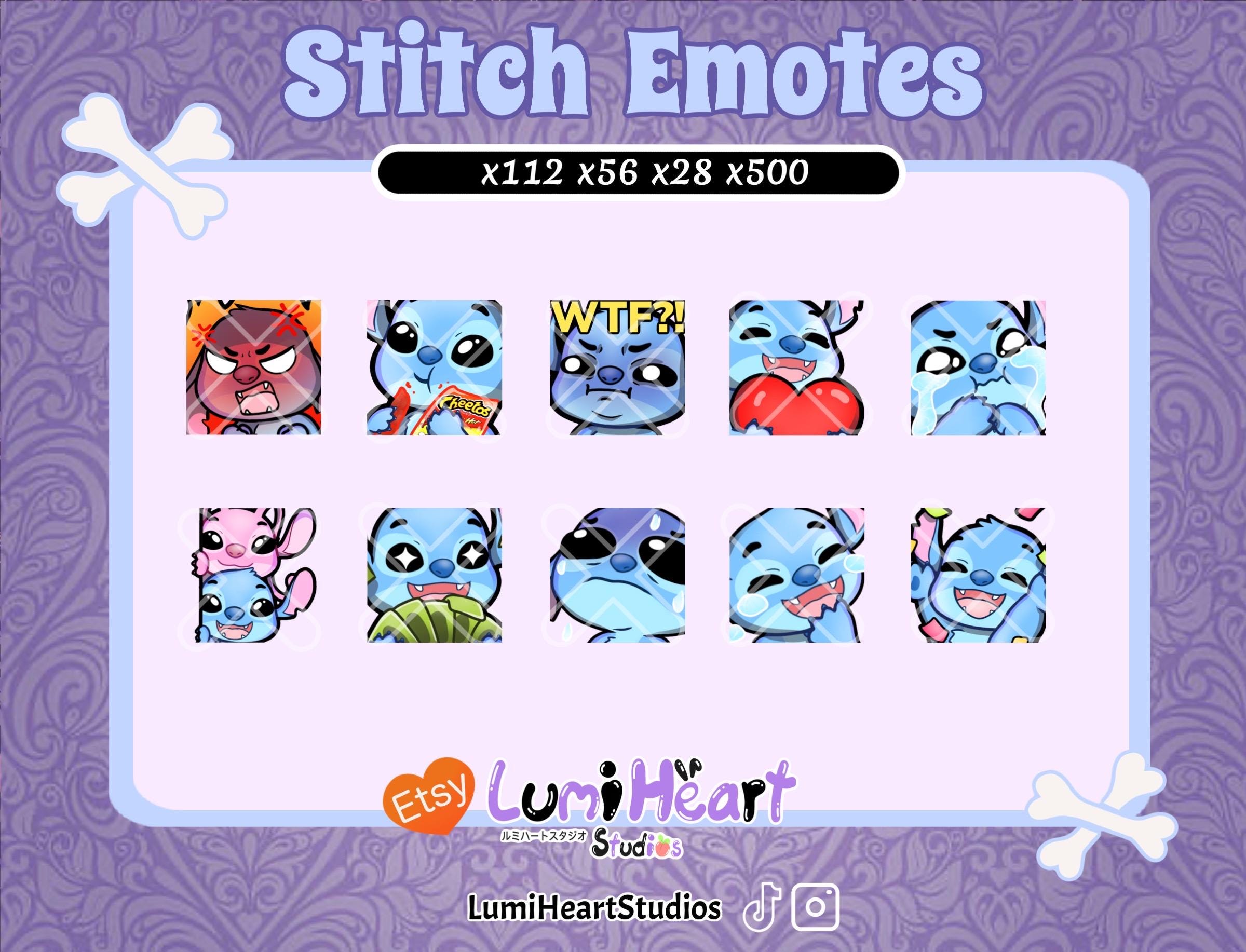 Stitch Emote Bundle - Etsy
