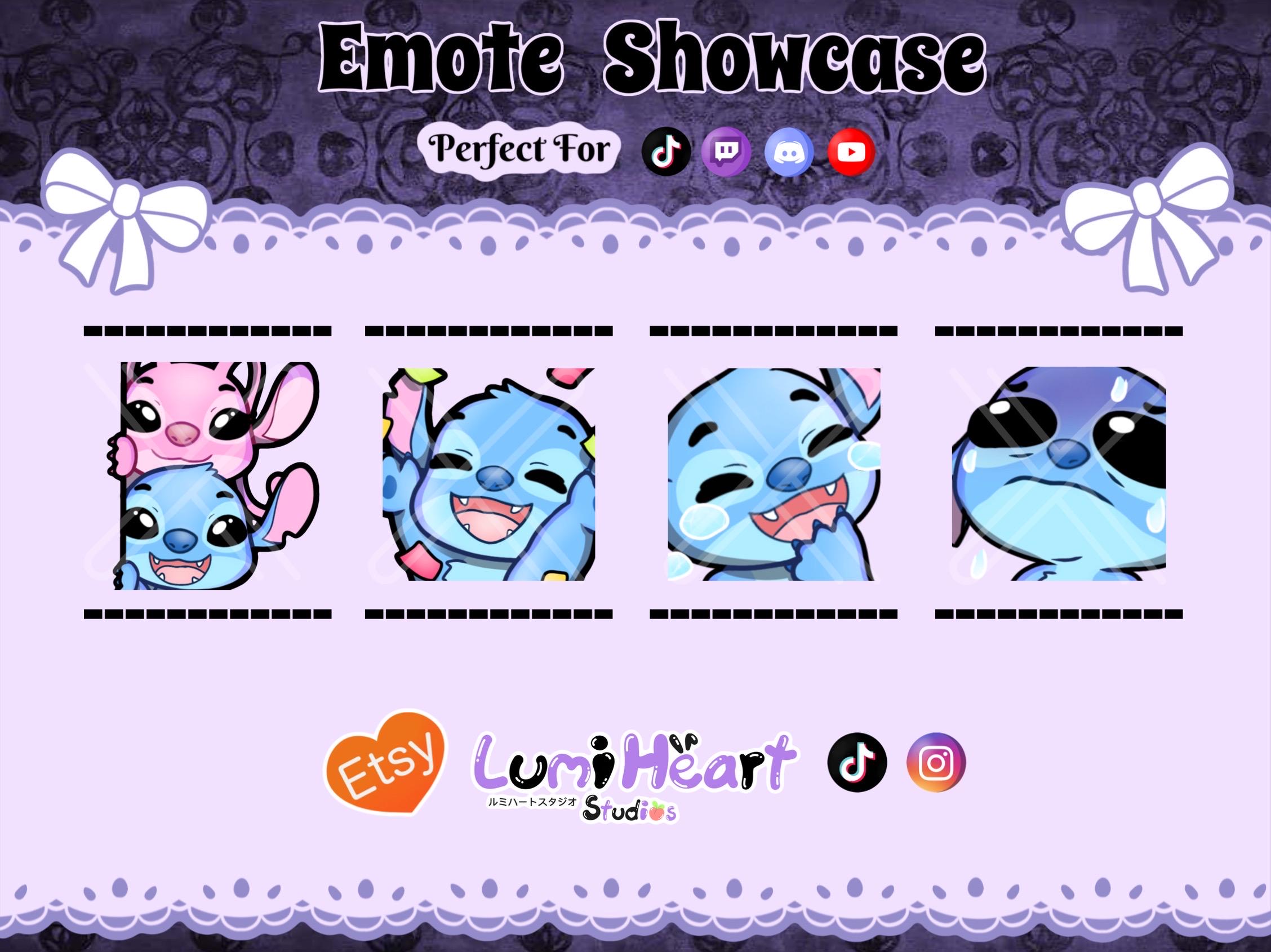Stitch Emote Bundle - Etsy