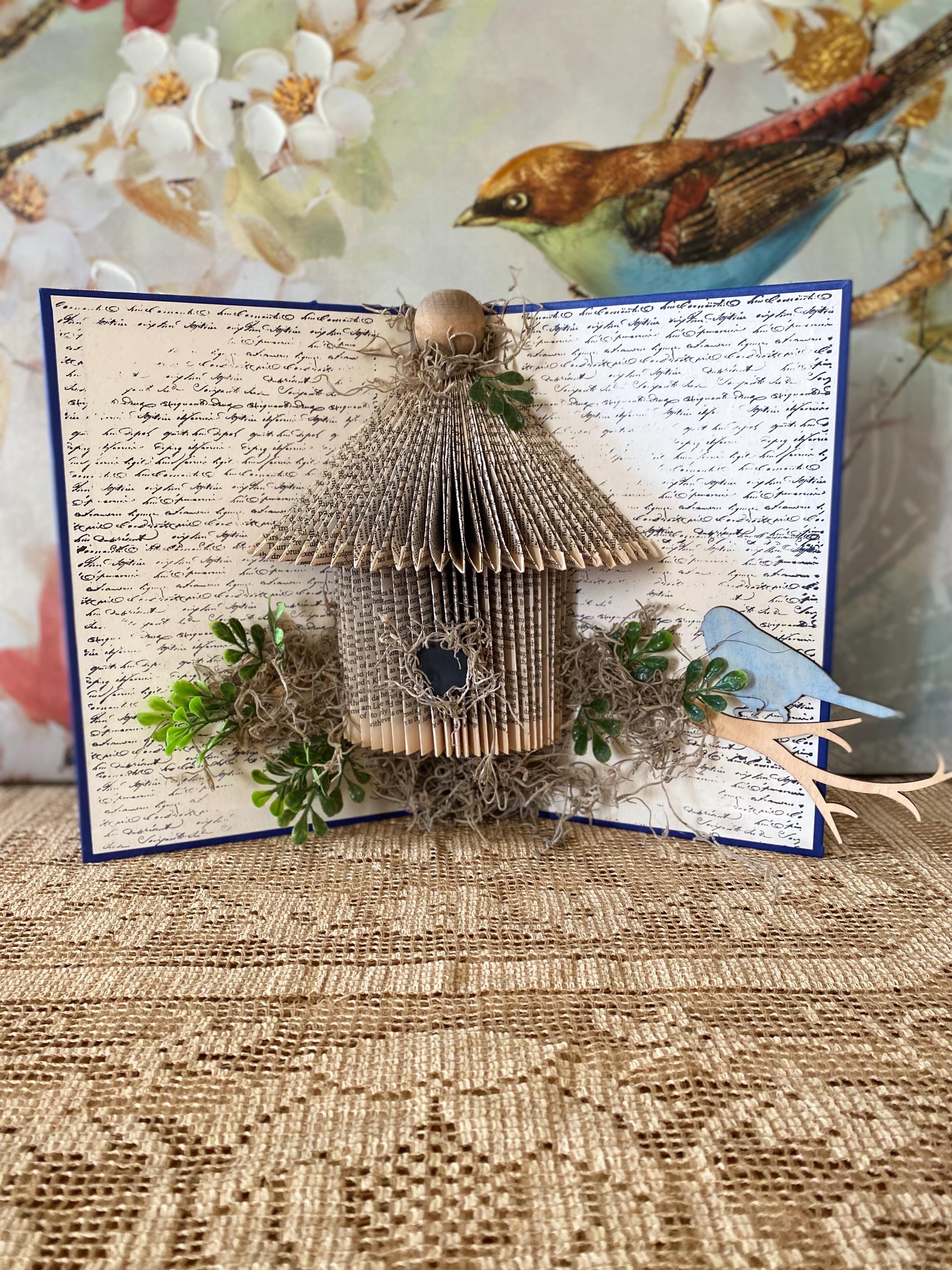 Book Page Bird House - Etsy