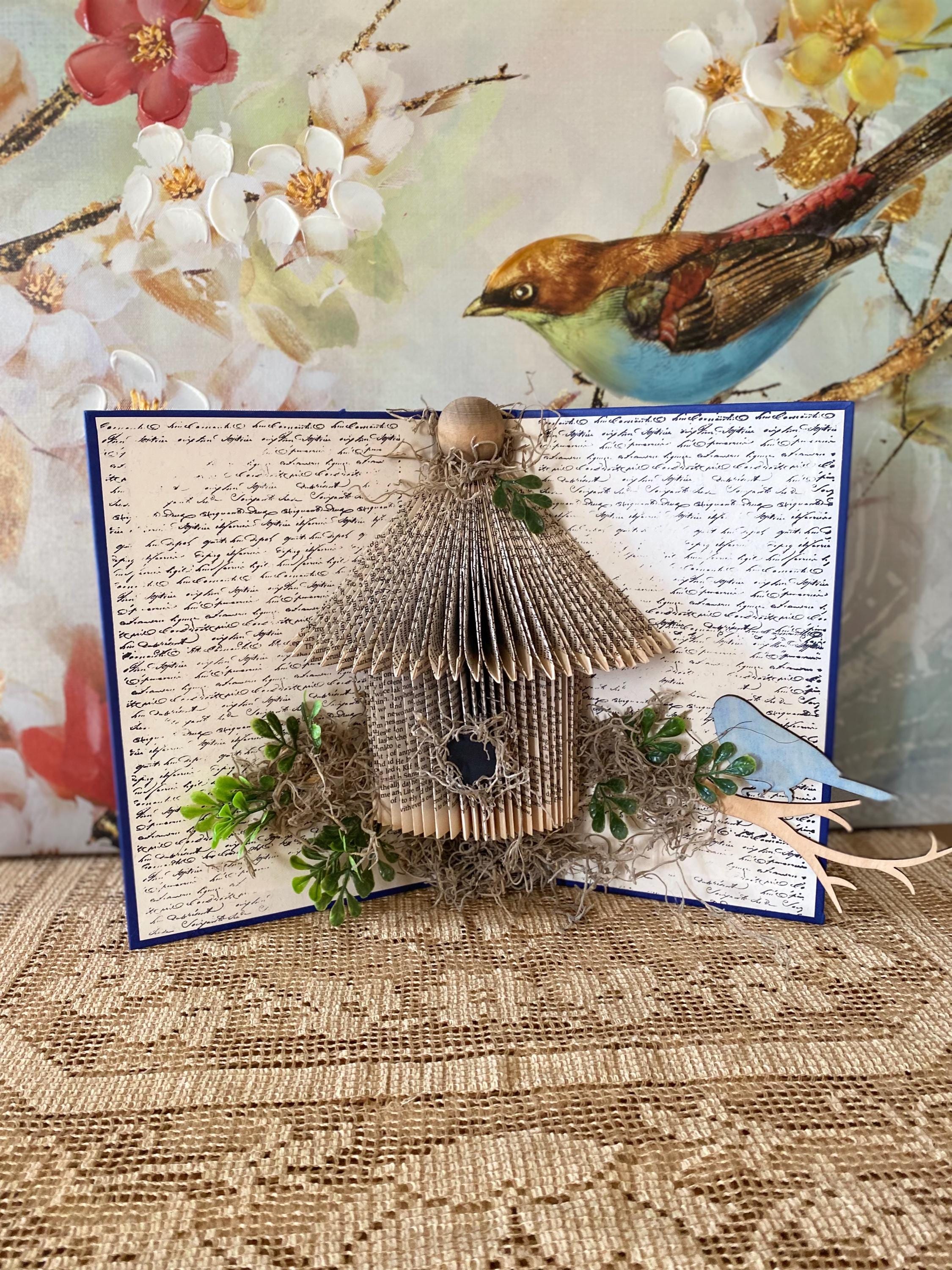 Book Page Bird House - Etsy