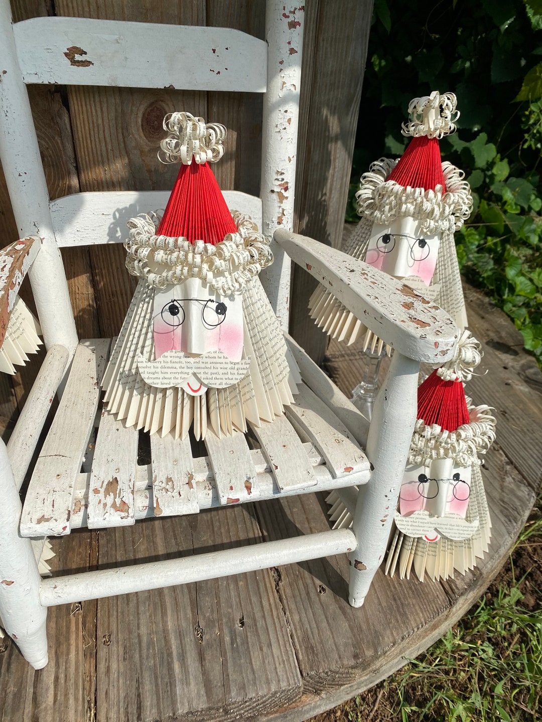 Book Page Santa - Etsy