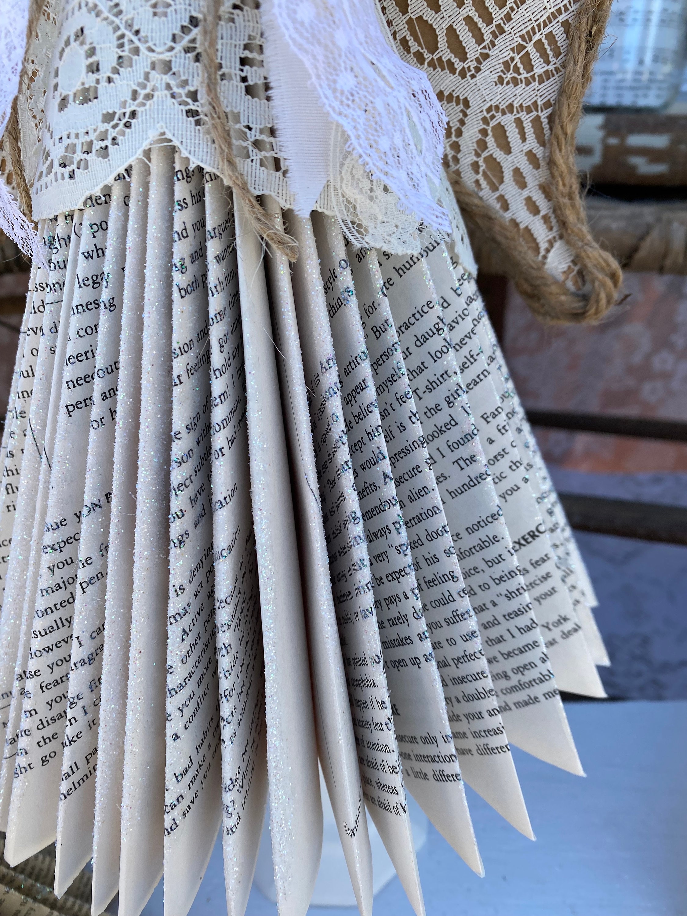 Book Page Angel Crystal - Etsy