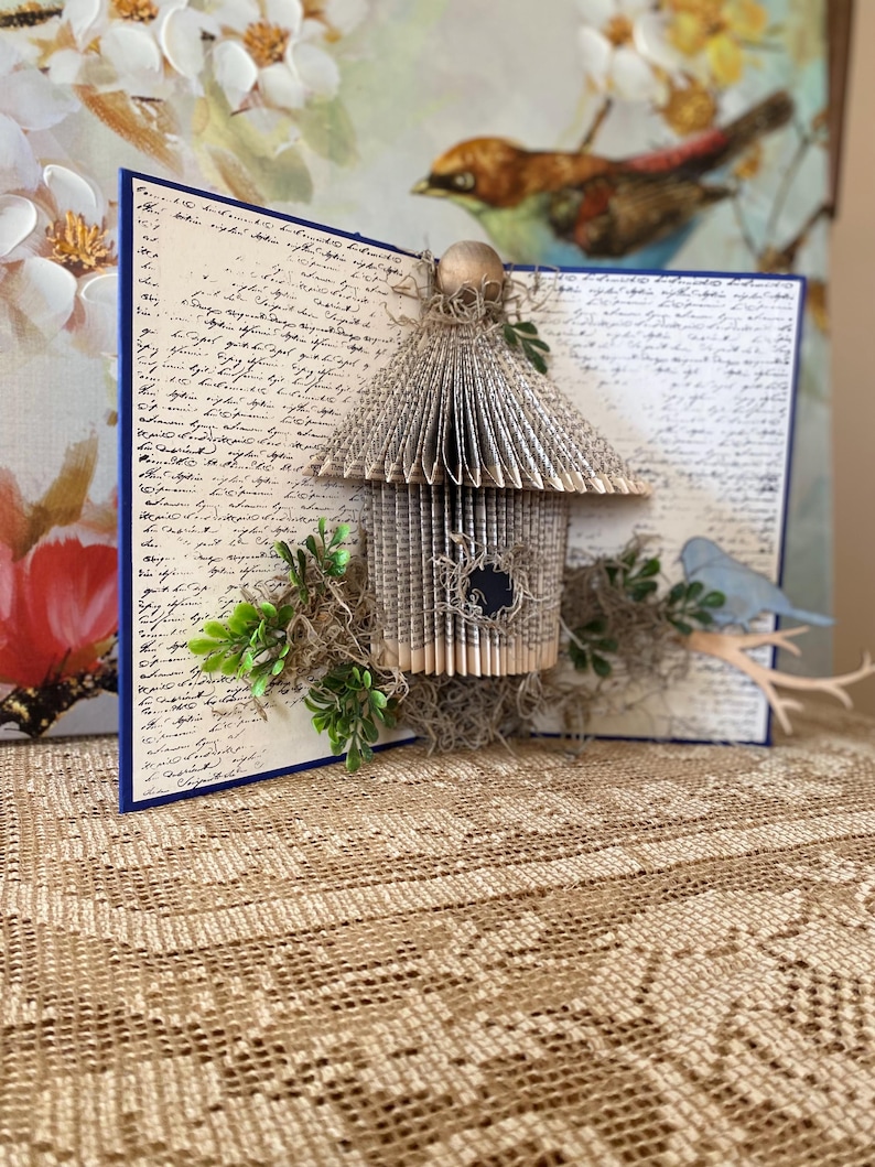 Book Page Bird House - Etsy