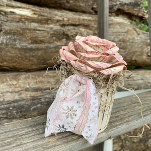 Pink Book Page Rose - Etsy