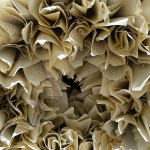 Ruffled Book Page Wreath - Etsy