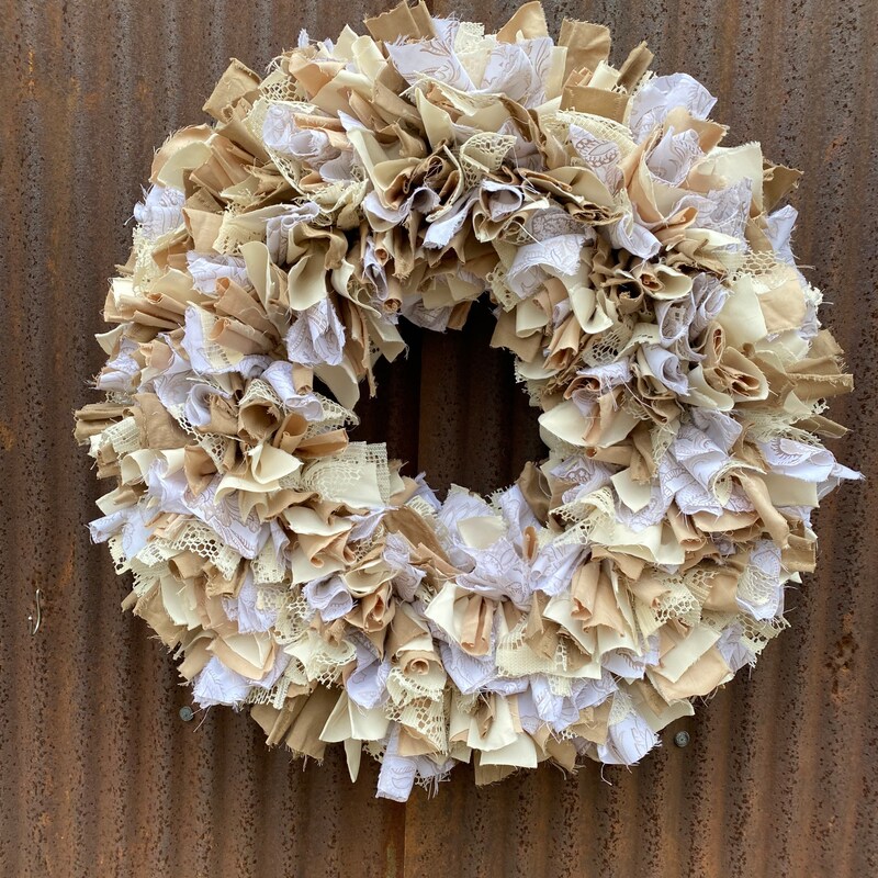 Rag Wreath - Etsy