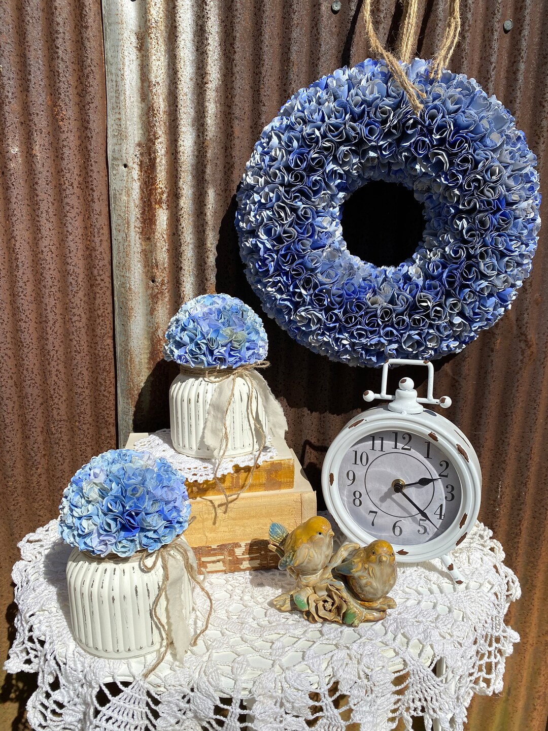 Blue Book Page Hydrangea - Etsy