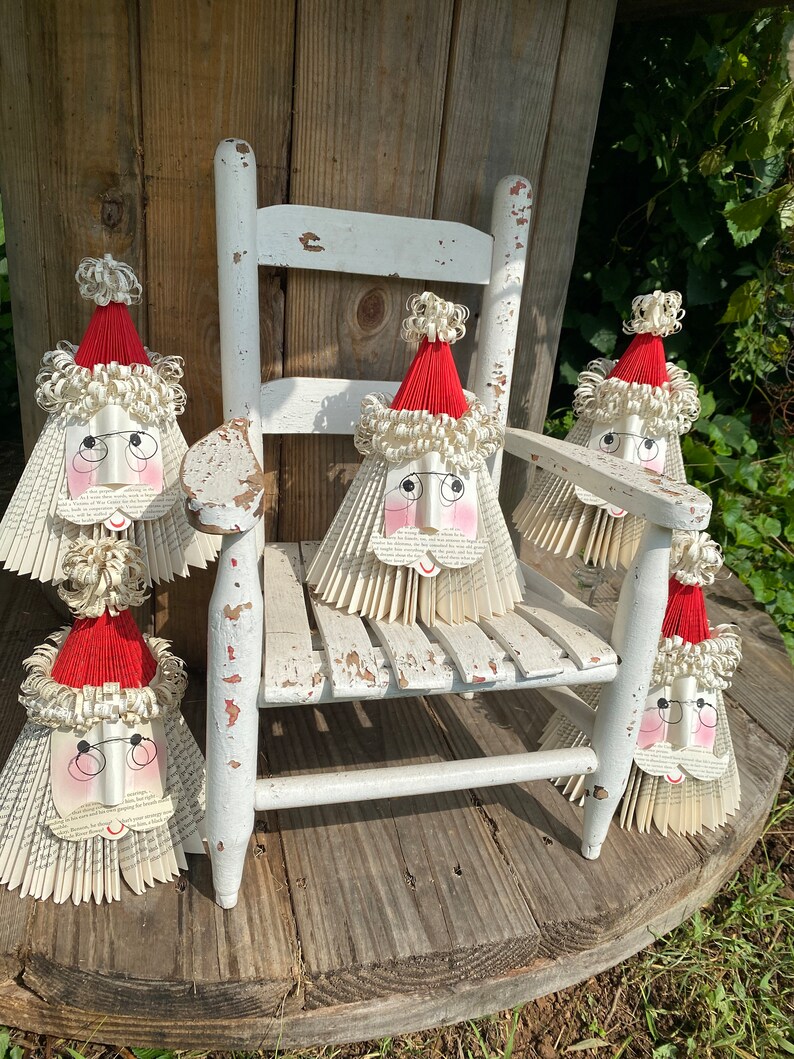 Book Page Santa - Etsy