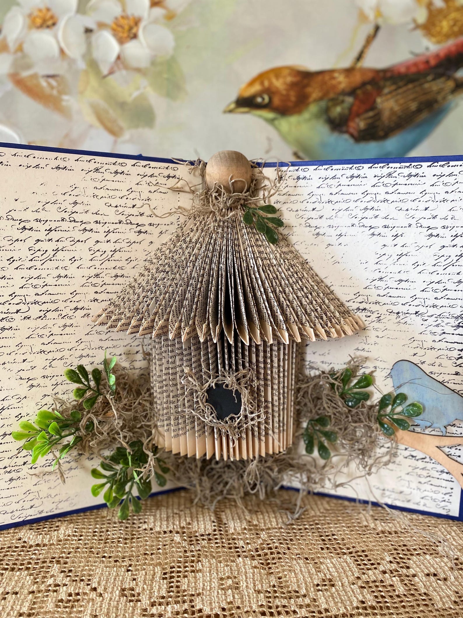 Book Page Bird House - Etsy