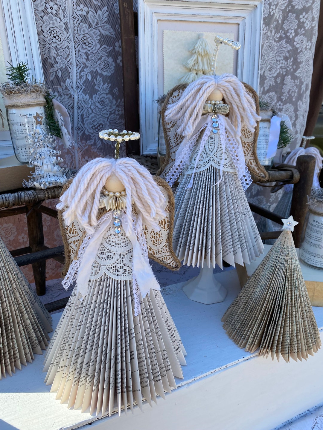 Book Page Angel Natural - Etsy