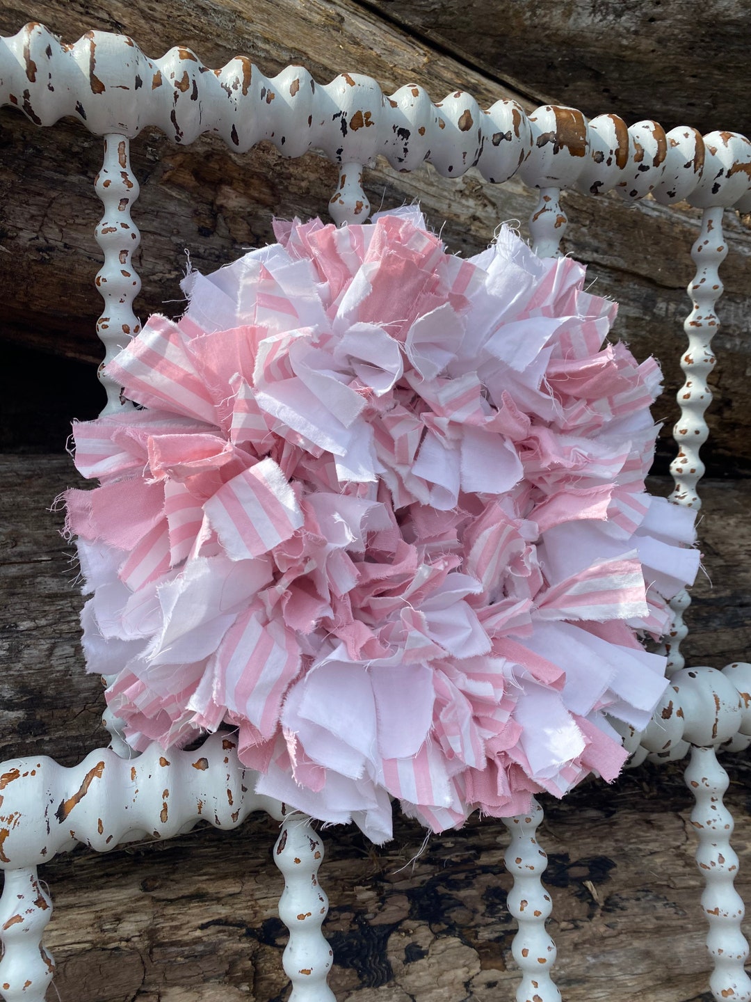 Shades of Pink Small Rag Wreath - Etsy