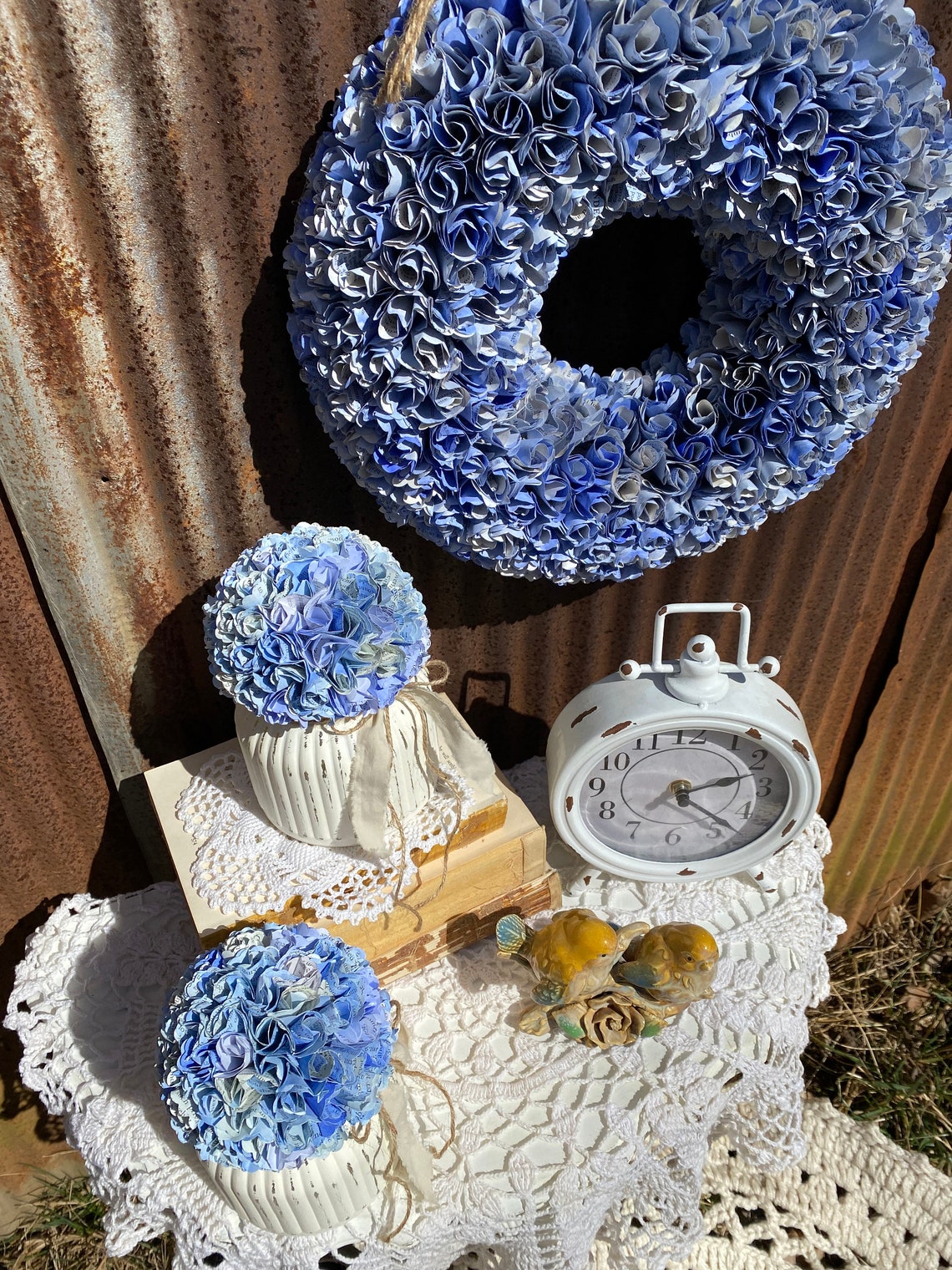 Blue Book Page Hydrangea - Etsy