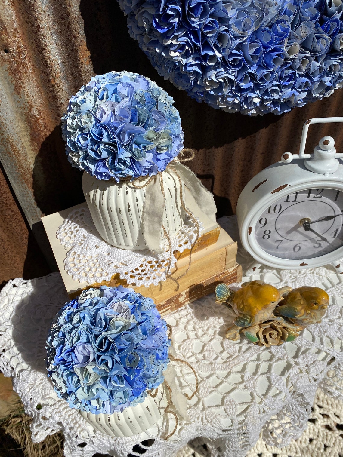 Blue Book Page Hydrangea - Etsy