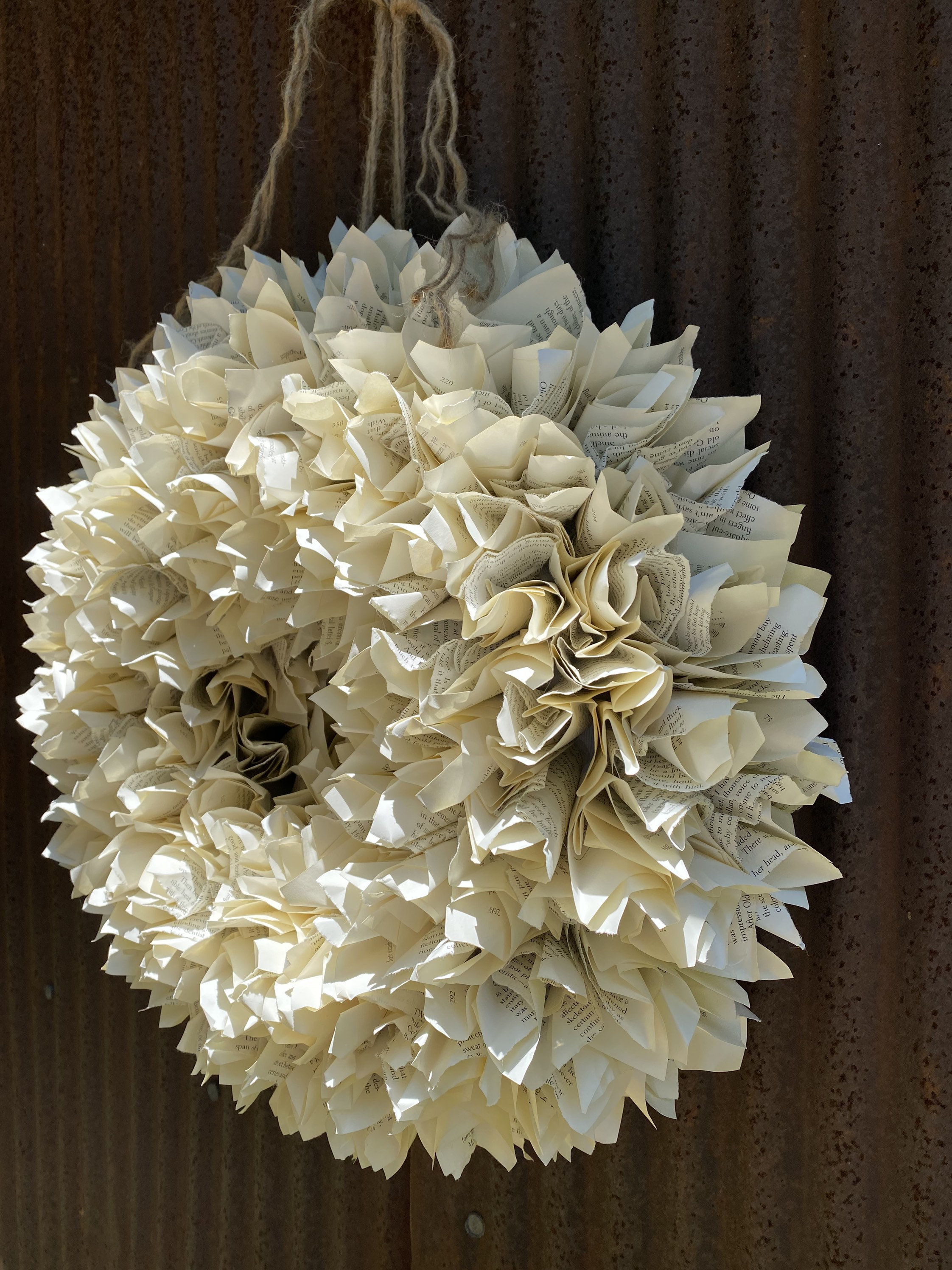 Ruffled Book Page Wreath - Etsy