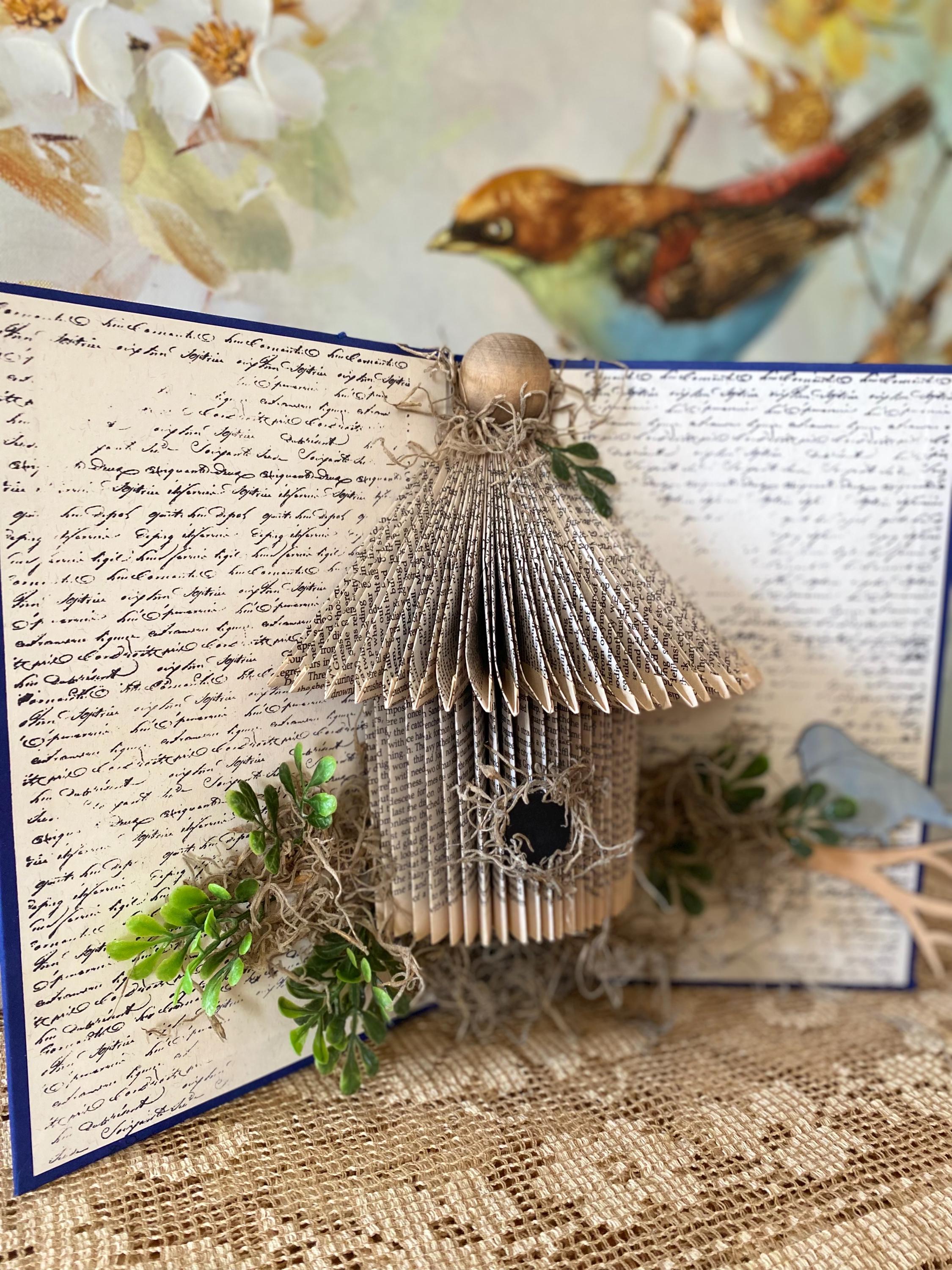 Book Page Bird House - Etsy