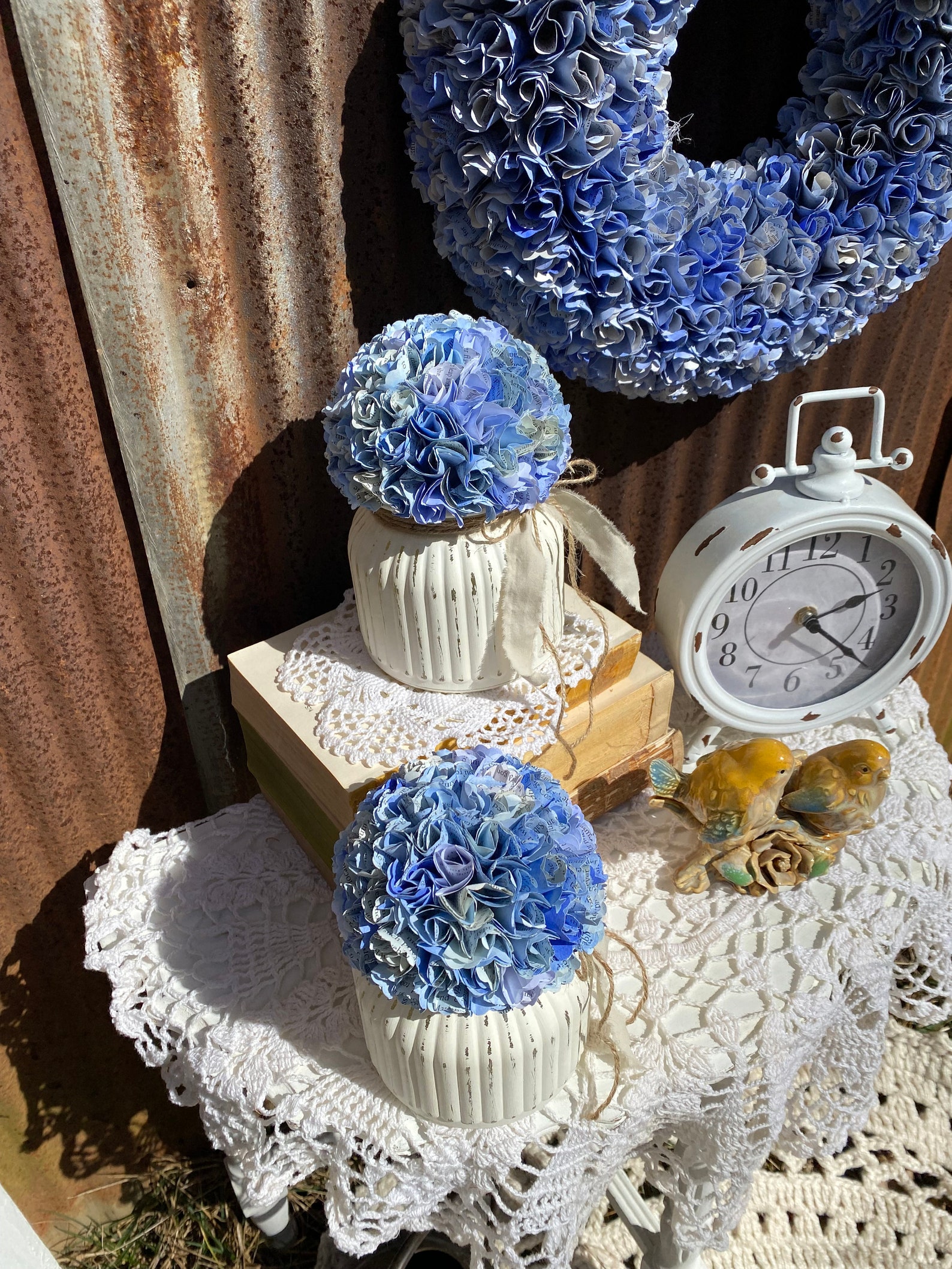 Blue Book Page Hydrangea - Etsy