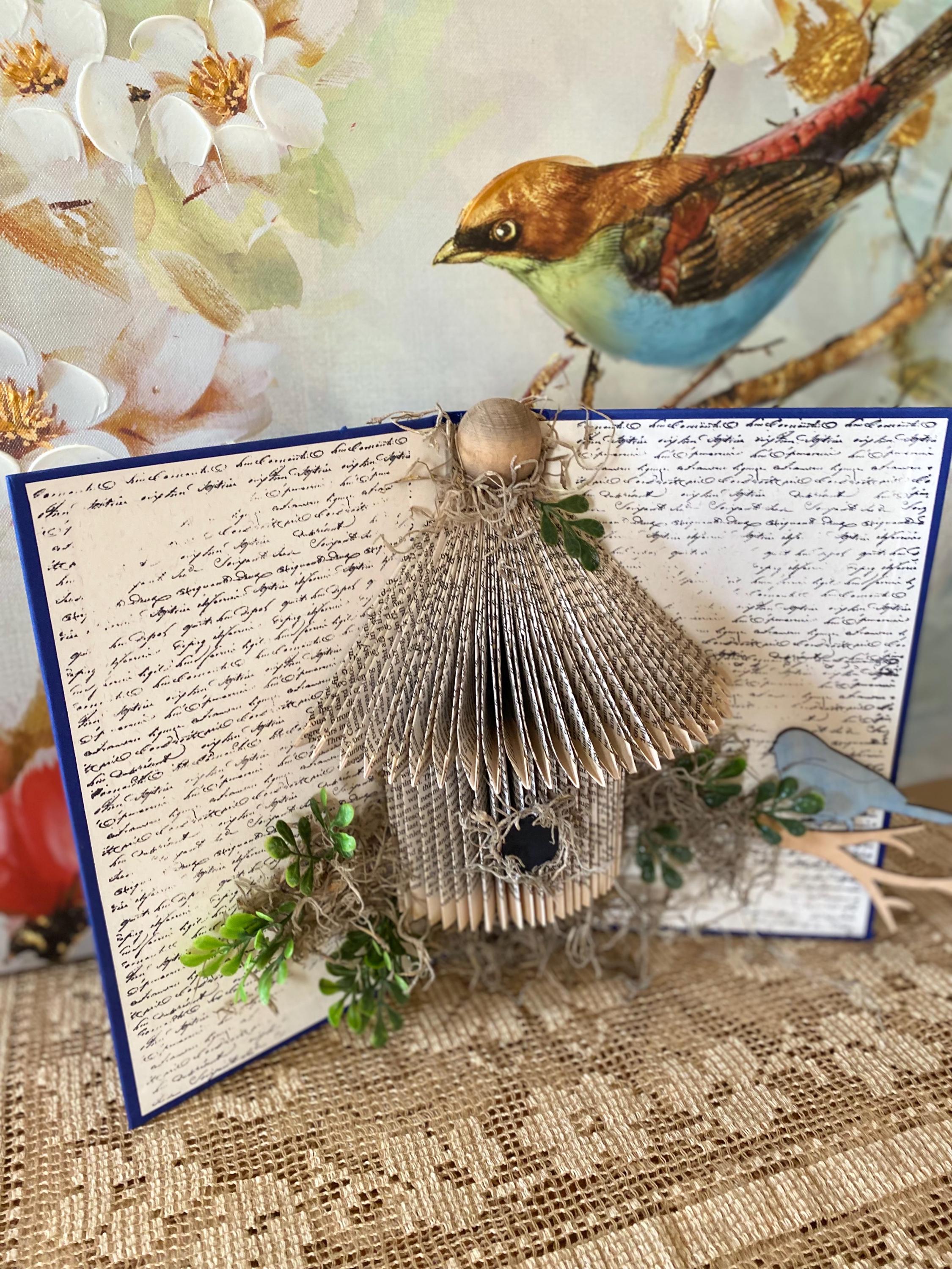 Book Page Bird House - Etsy