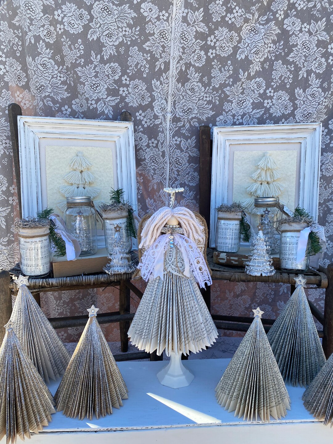 Book Page Angel Silver - Etsy