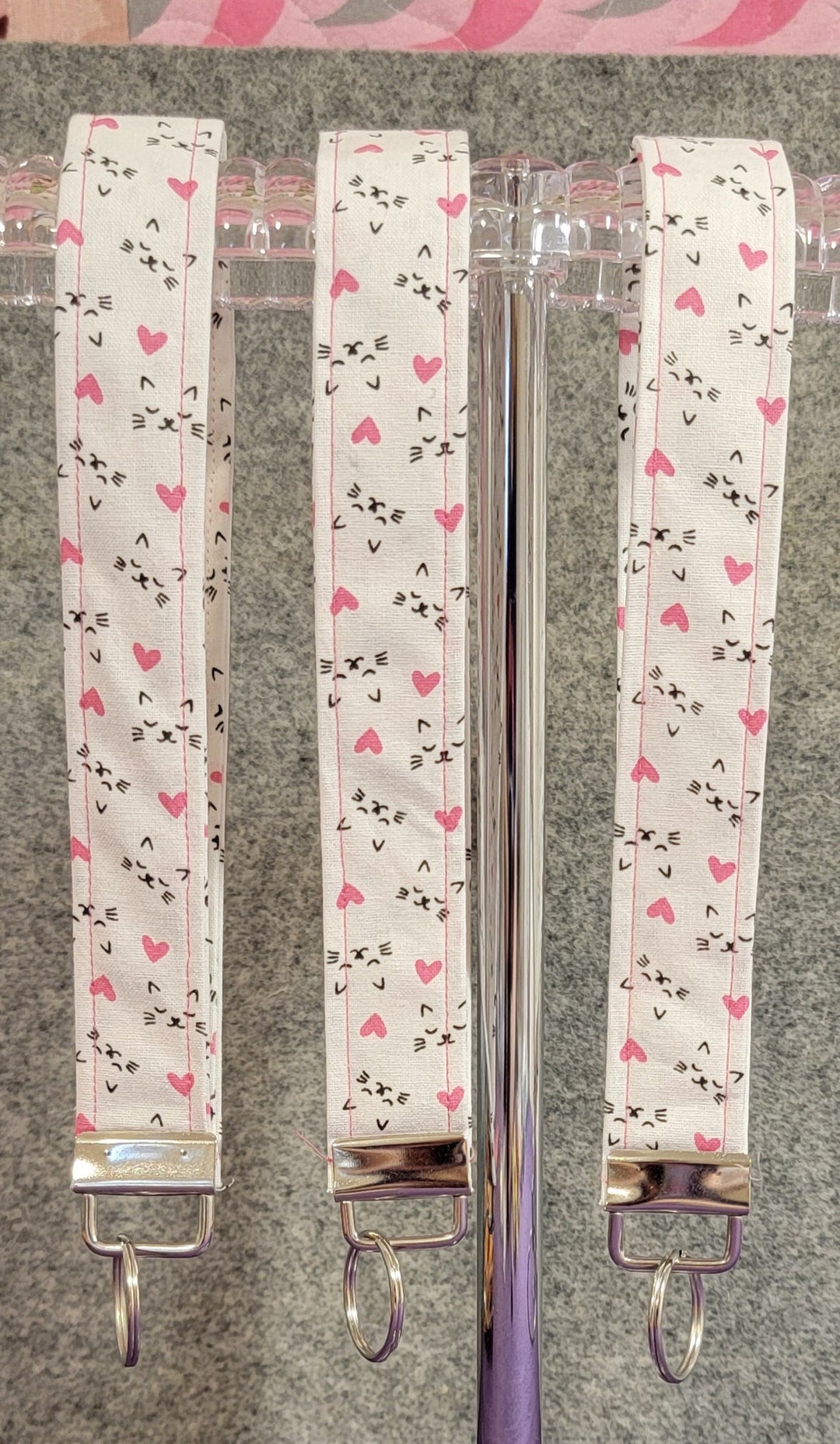 Cat Face Key Fob/ring. Appropriately 9 In. - Etsy