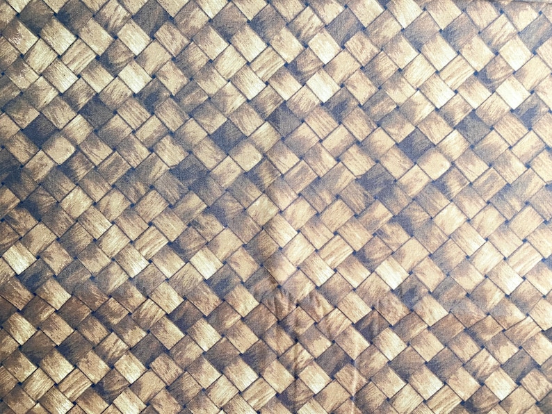 Cosmo Cotton Fabrics Rattan Pattern Light Brown Brown - Etsy