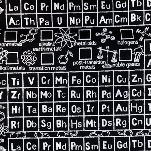 Periodic Table Fabric - Etsy
