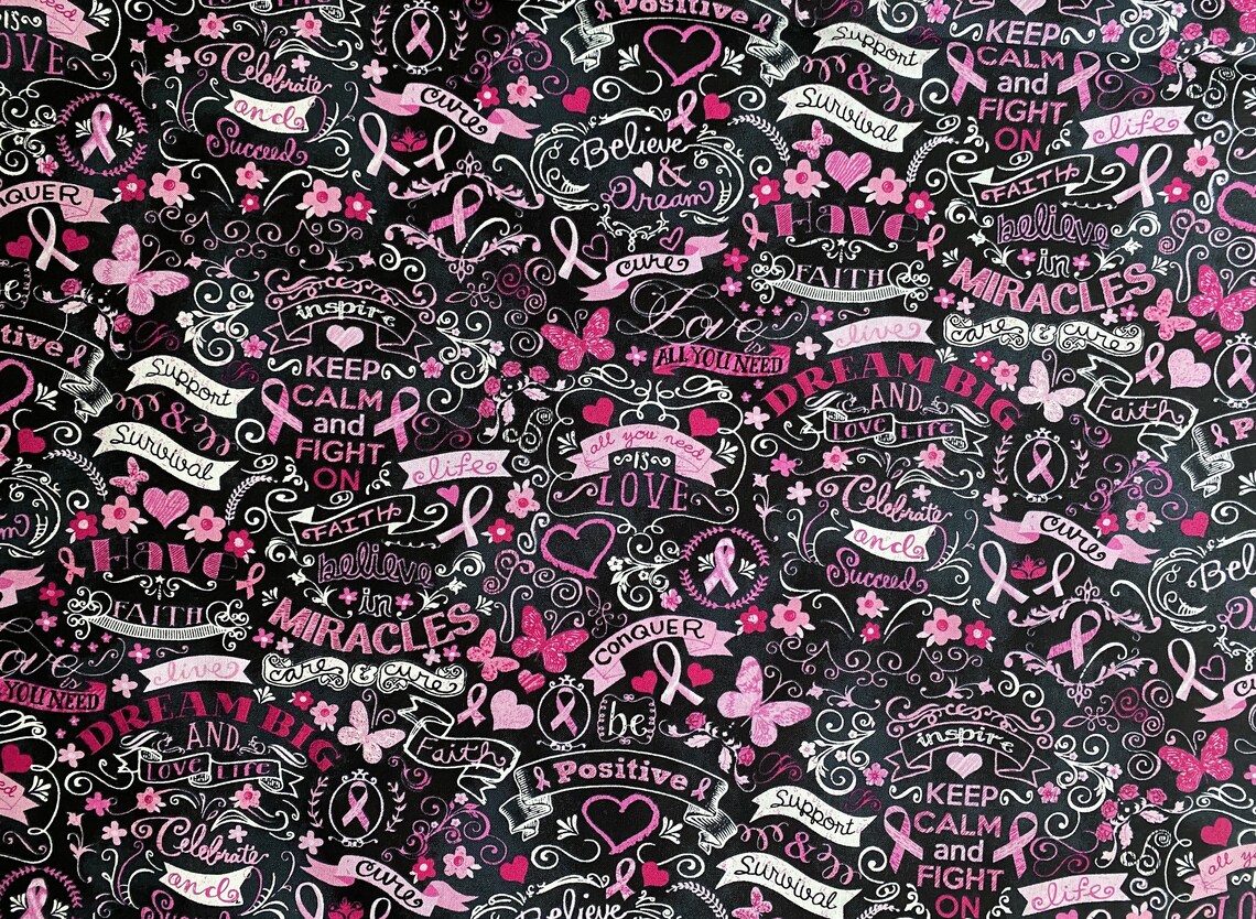 Timeless Treasure Cotton Fabric - Keep Calm & Fight On - Etsy