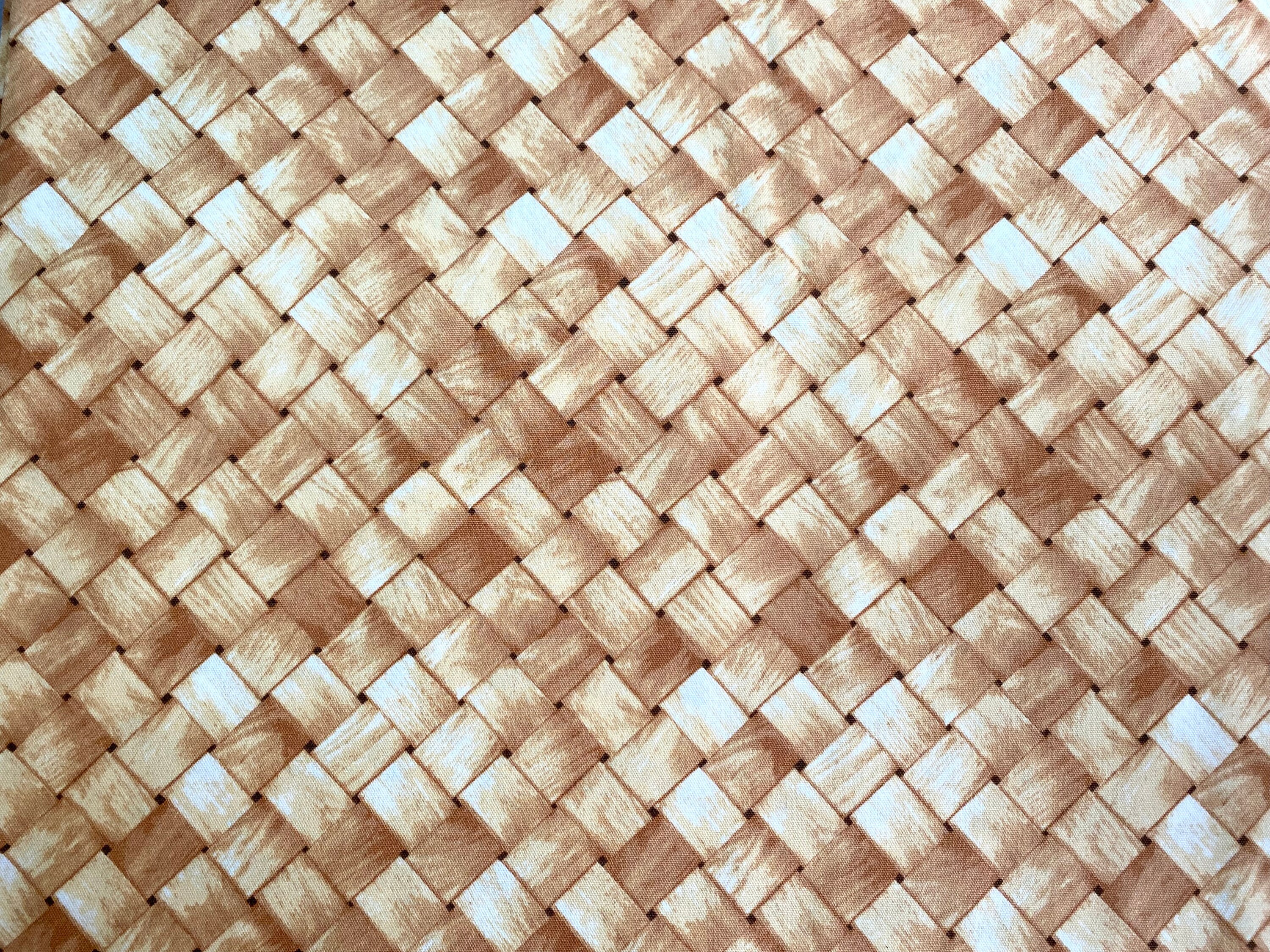 Cosmo Cotton Fabrics Rattan Pattern Light Brown Brown - Etsy