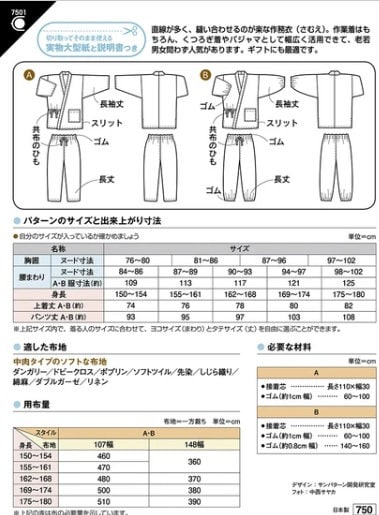 Adult's Samue / Working Clothes Pattern - Etsy